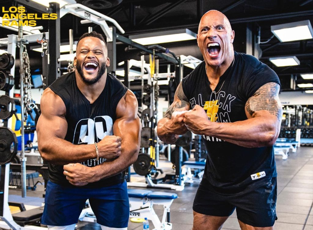 Rams star Aaron Donald and Dwayne ‘The Rock’ Johnson hit the gym ahead ...